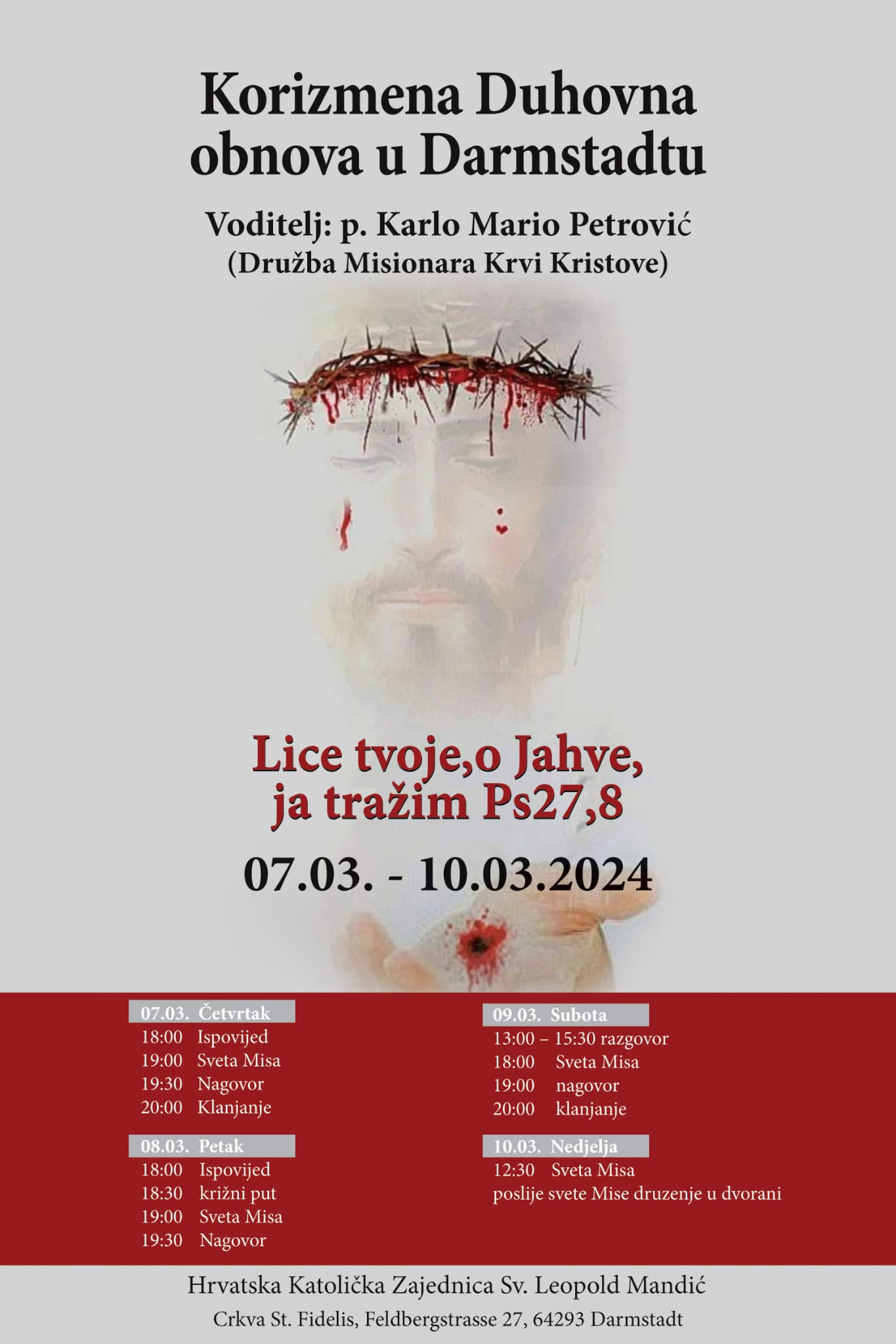 Duhovna obnova – Hrvatska katolička zajednica Darmstadt